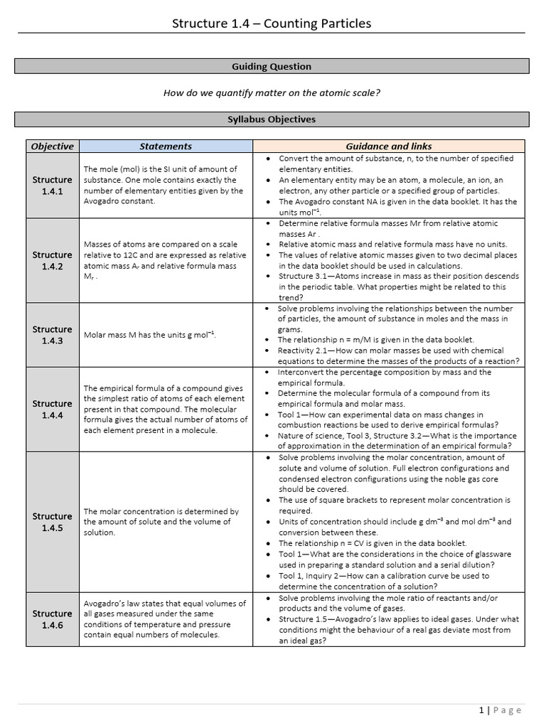 Understanding Moles and Atomic Mass | PDF | Mole (Unit) | Gases