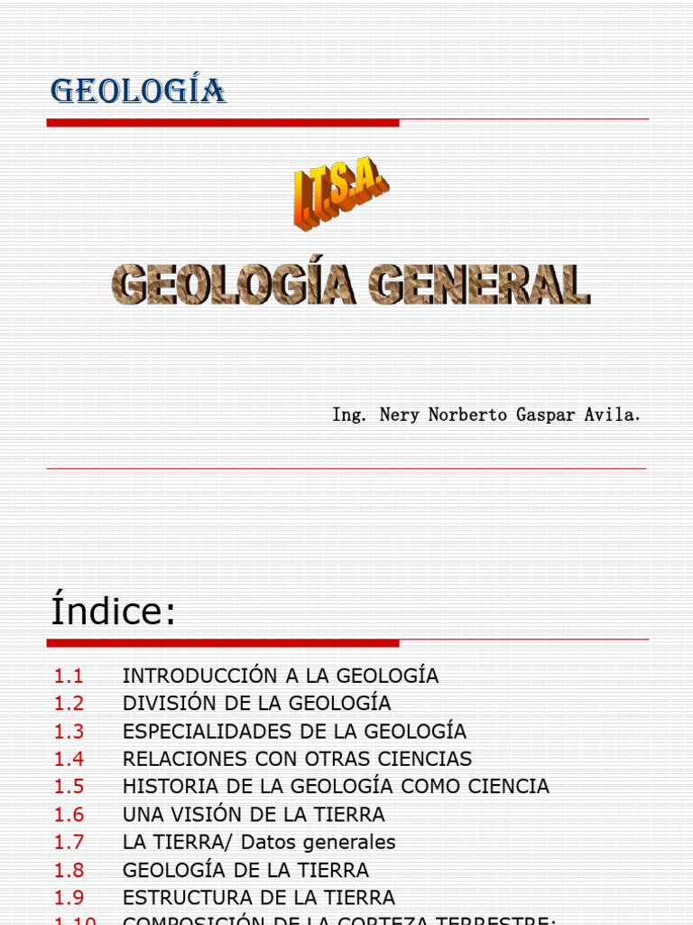 Introducción a la Geología General | PDF | Tierra | Geología