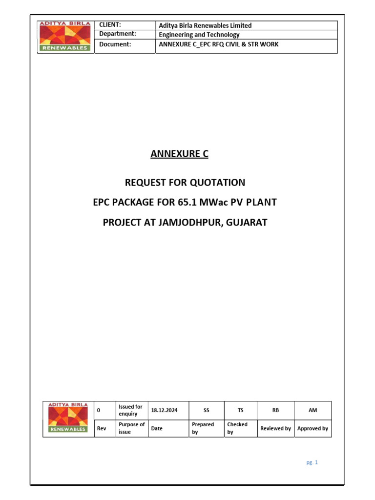 ABREL - Annexure C - EPC RFQ - Civil & STR Works - 65.1MWac - Jam ...