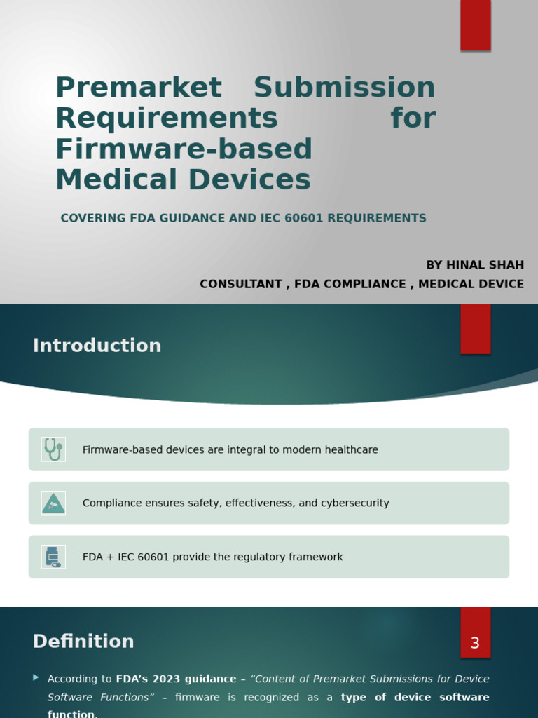 FDA Firmware Device Submission Guide | PDF | Electromagnetic ...
