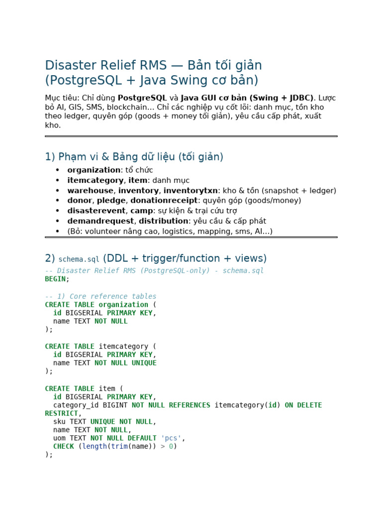 Rms - Postgre SQL + Java Swing (Minimal) | PDF | Postgre Sql | String (Computer Science)