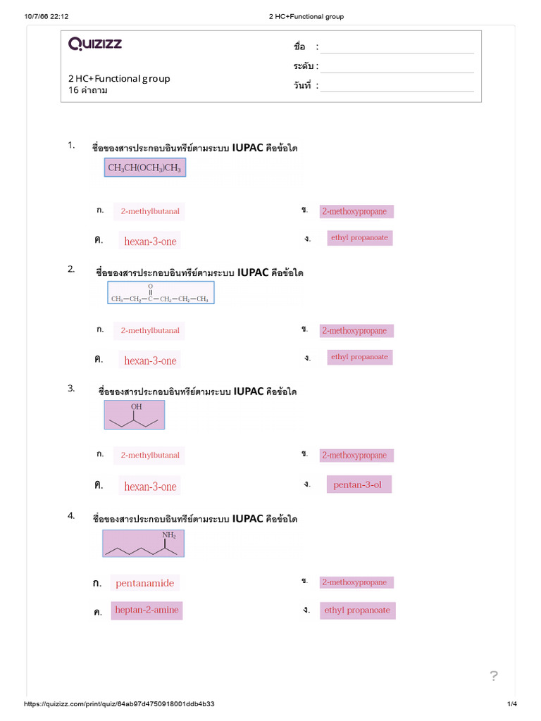 2 HC+Functional Group | PDF