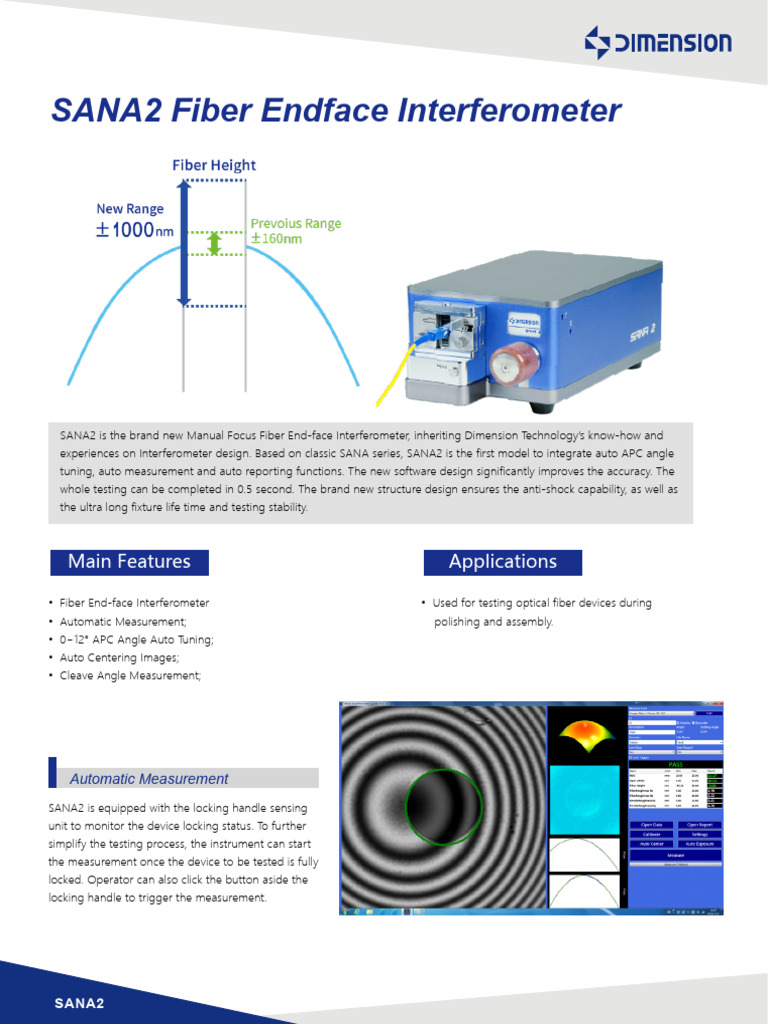 SANA2 Fiber Endface Interferometer | PDF | Optical Fiber | Interferometry