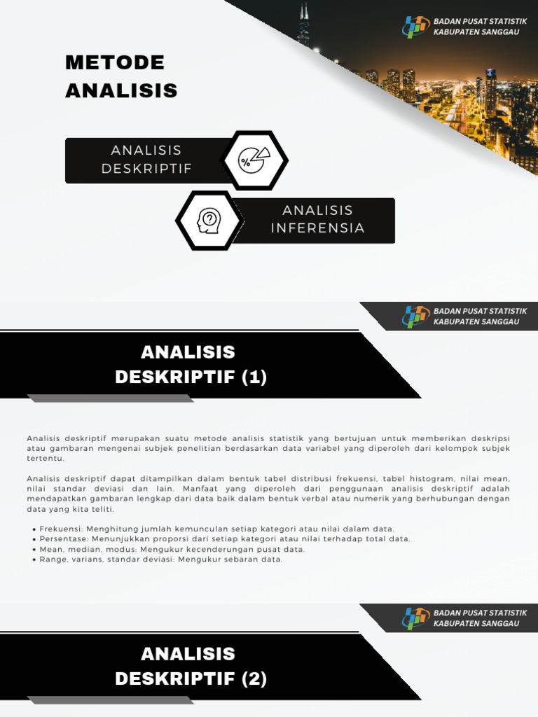 Metode Analisis Statistik Deskriptif dan Inferensial | PDF