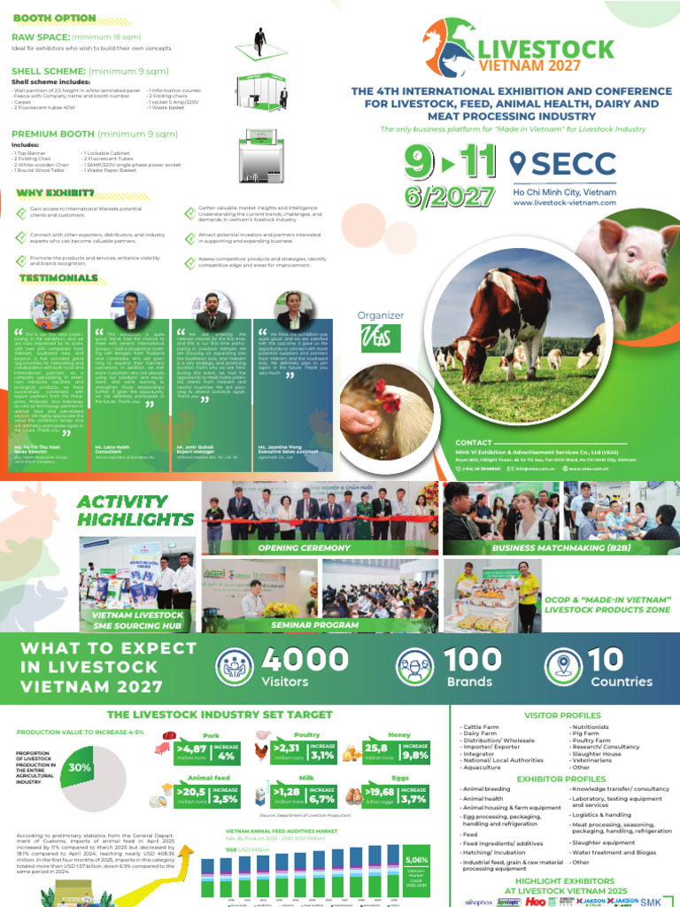 (En) Brochure LivestockVietnam 2027 | PDF | Livestock | Animal Feed