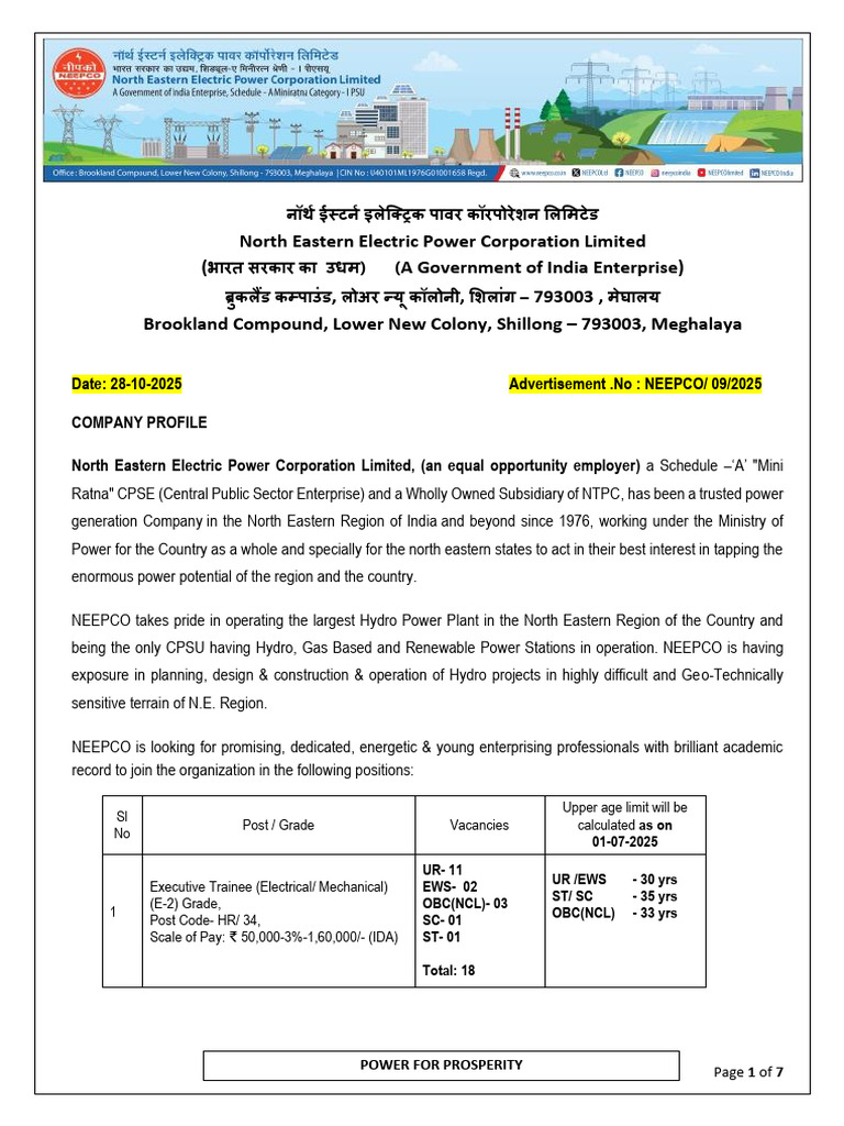 Neepco 09 2025 | PDF