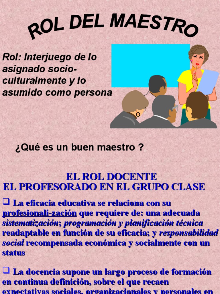 Rol Maestro 5 | PDF | Liderazgo | Maestros