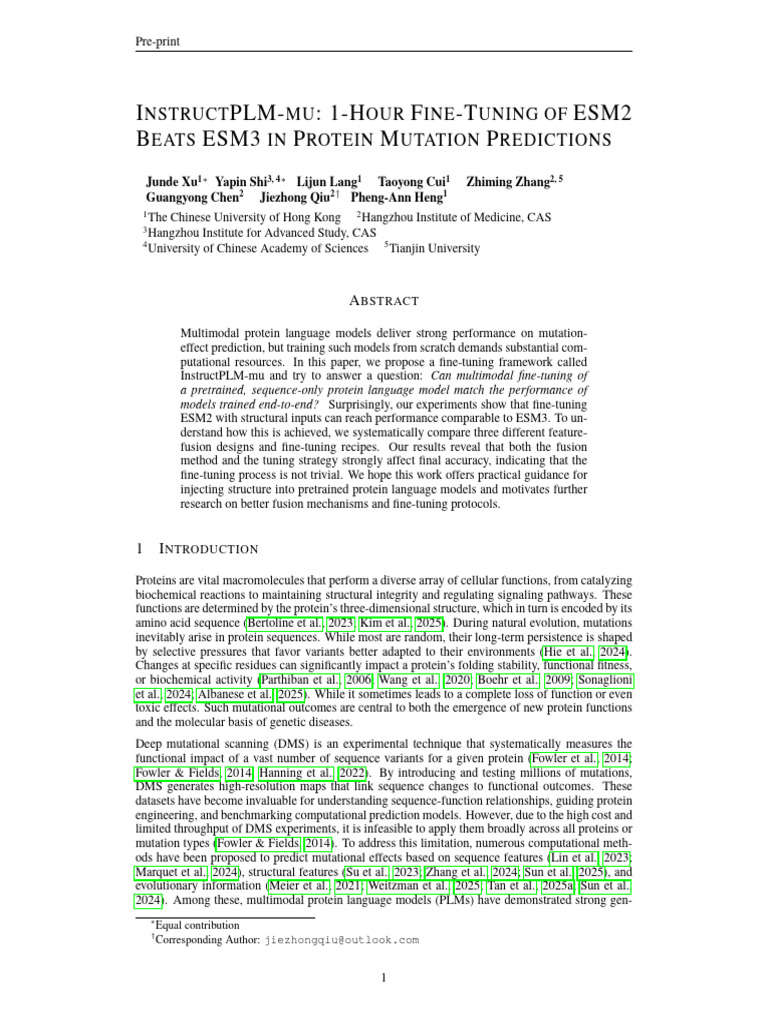 InstructPLM MU 1h Finetuning Esm2 Beats | PDF | Mutation | Proteins