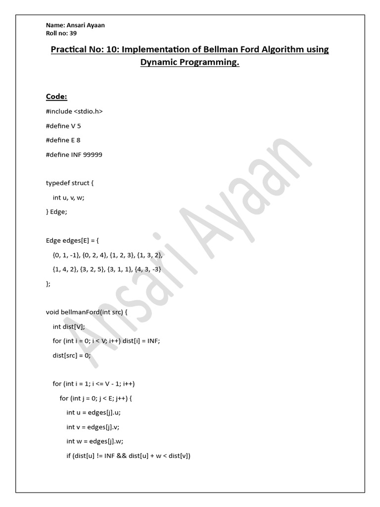 Practical No 10 | PDF