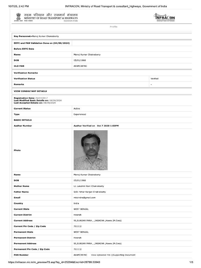 Manoj Kumar Chakraborty CV | PDF