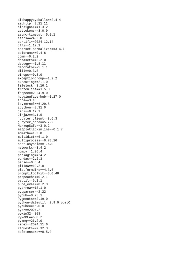 Python Package Requirements List | PDF
