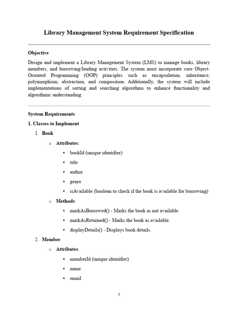 Library Management System OOP | PDF | Object Oriented Programming | Time Complexity