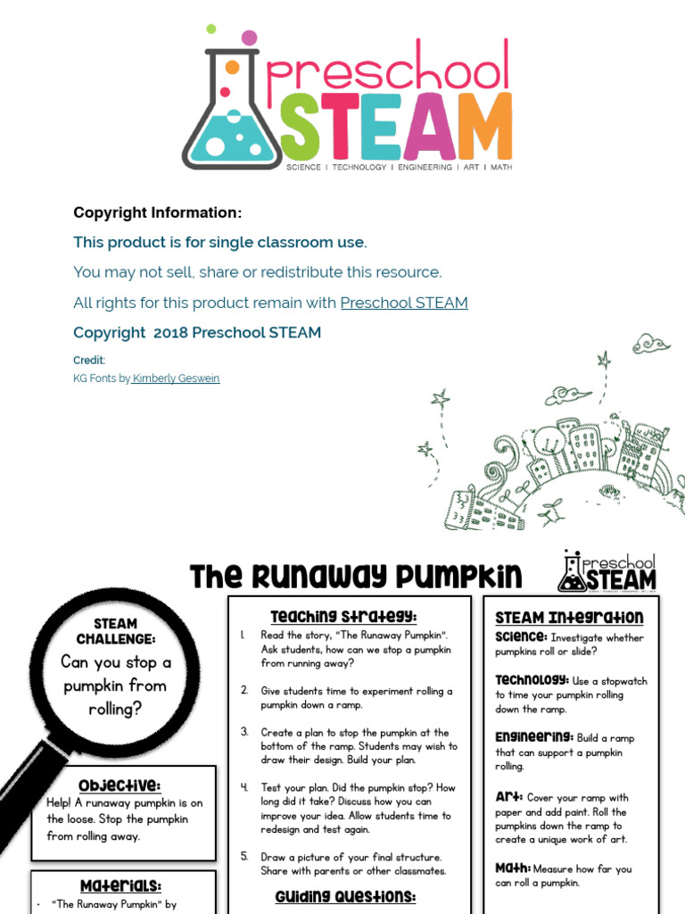 Runaway Pumpkin STEAM Activity Guide | PDF