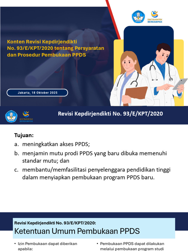 Revisi Persyaratan Pembukaan PPDS 2025 | PDF