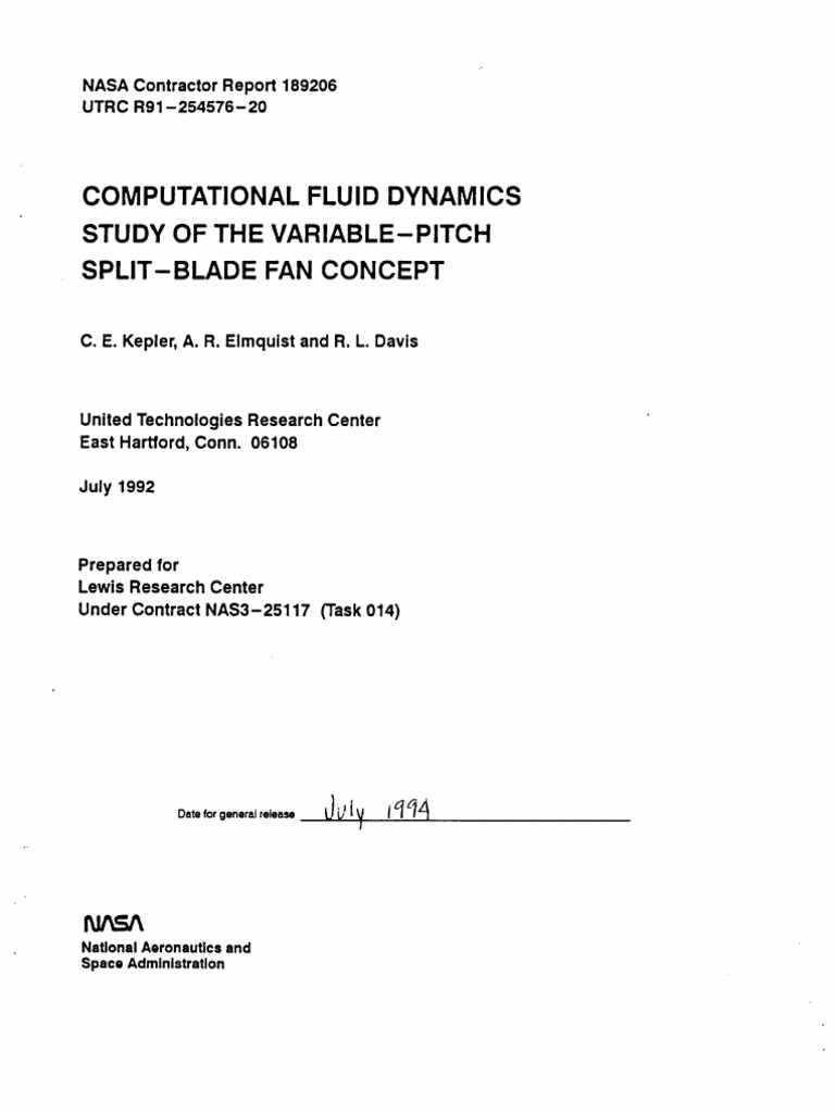 CFD Study of Variable-Pitch Fan | PDF | Aerodynamics | Supersonic Speed