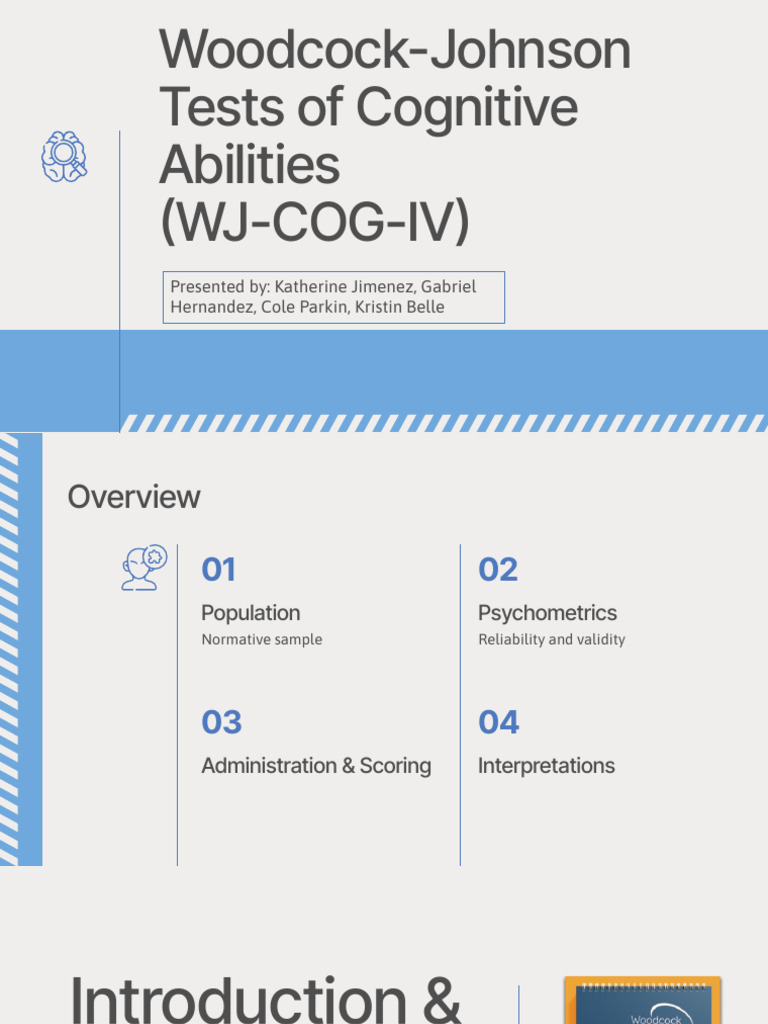 Wj-cog-IV Presentation (Psyc624) | PDF | Psychology | Psychological ...