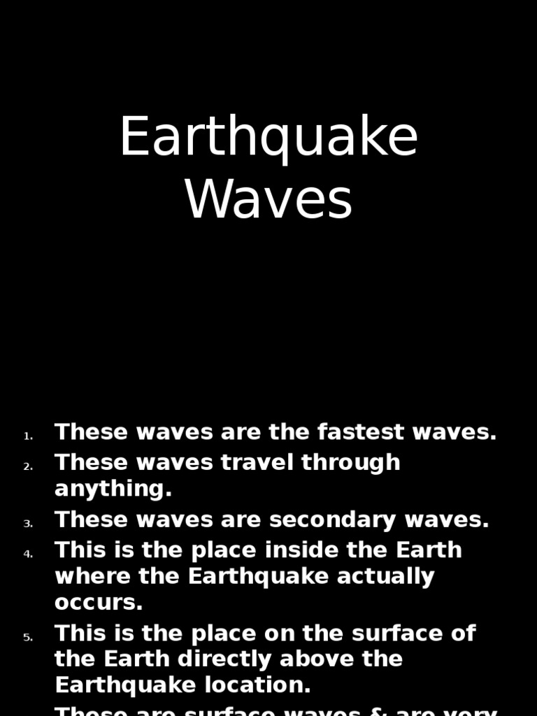 Earthquake Wave Types and Focus | PDF | Earthquakes | Mantle (Geology)