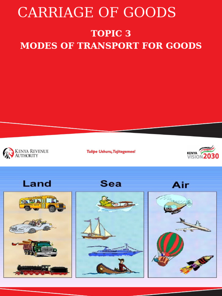 Modes of Transport for Goods Explained | PDF | Transport | Rail Transport