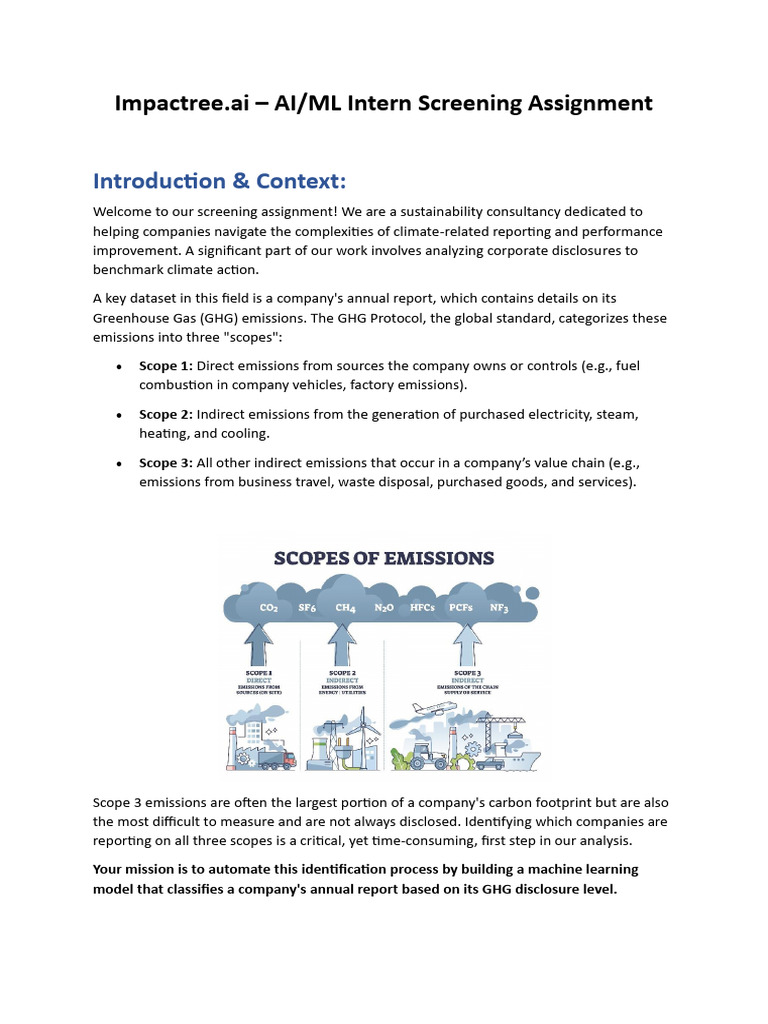 Impactree AI - ML Intern Assignment-1 | PDF