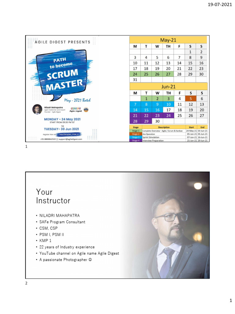 PTSM 10 Course Content | PDF | Scrum (Software Development) | Agile ...