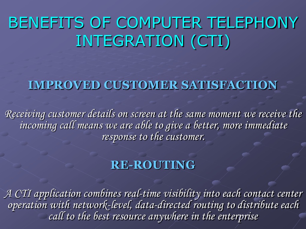 Cti Slide | PDF | Telephone | Call Centre