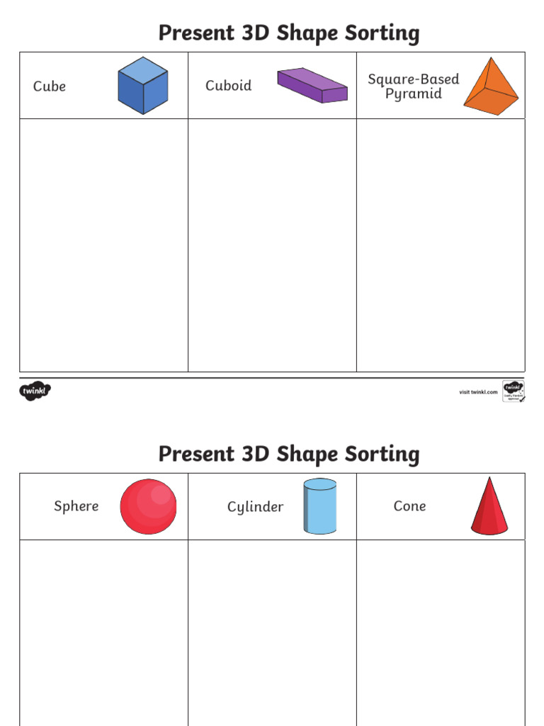 T M 1666709872 Ks1 3d Shape Present Sorting Activity Ver 2 | PDF