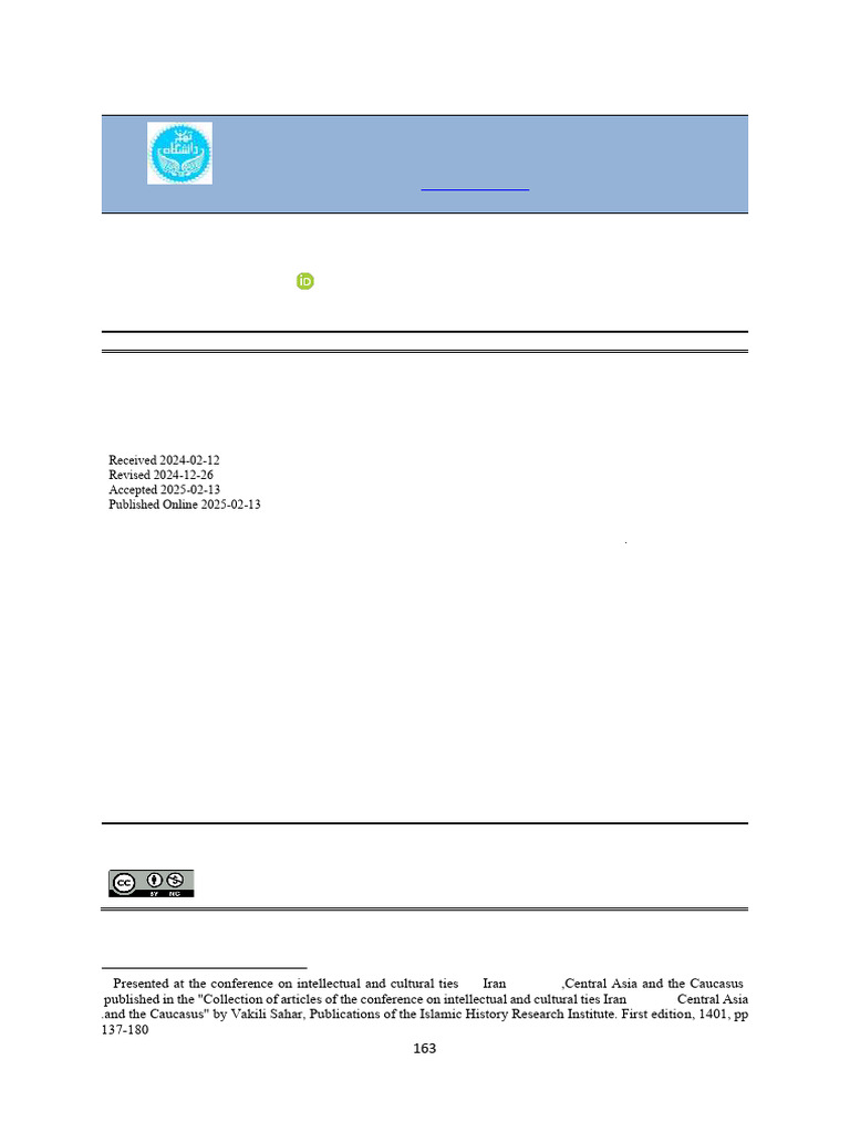 JICES Volume 7 Issue 2 Page 163-189 | PDF | Persian Language | Central Asia