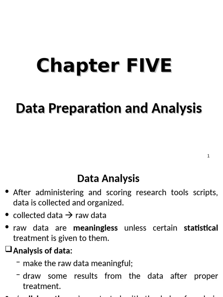 Chapter 5 Data Analysis | PDF | Statistics | Analysis Of Variance