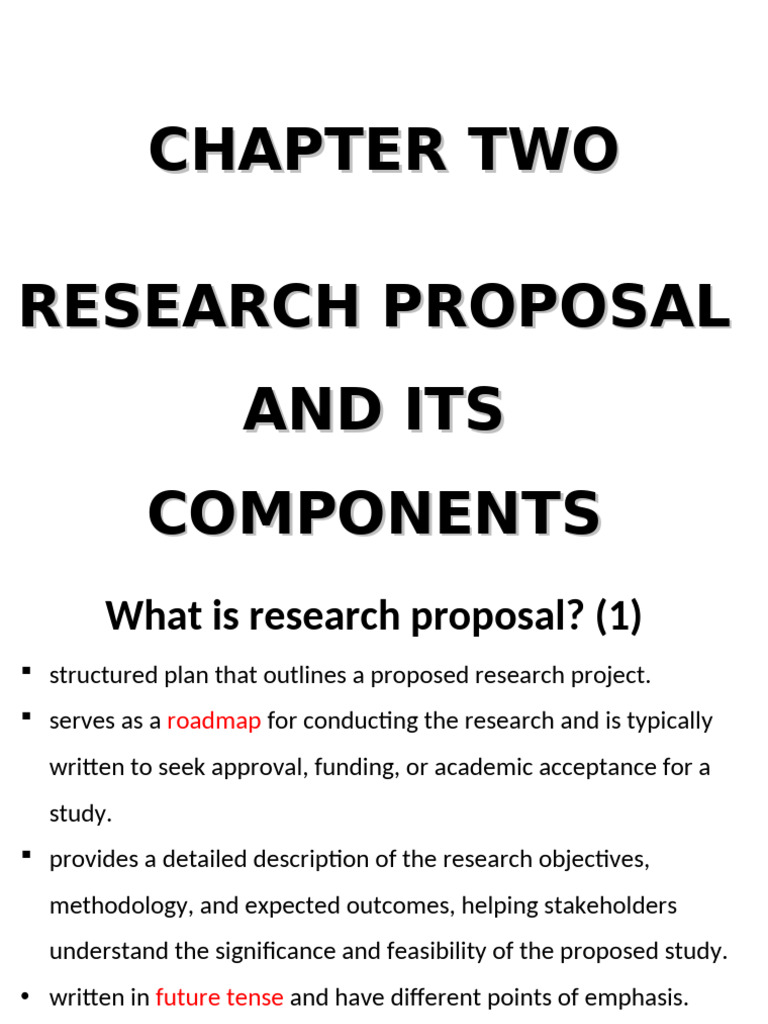 Chapter 2 Research Proposal and Its Elements | PDF | Hypothesis ...