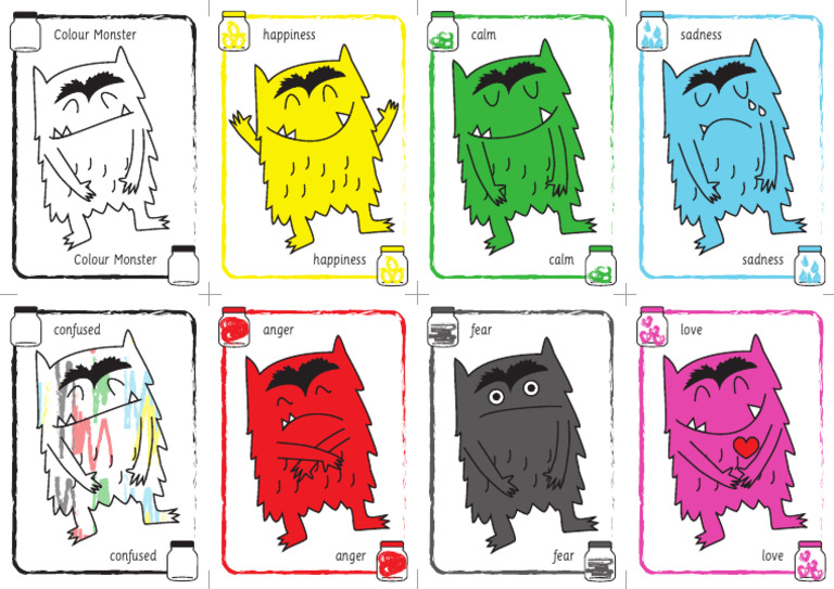 Emotion Cards for Monsters | PDF