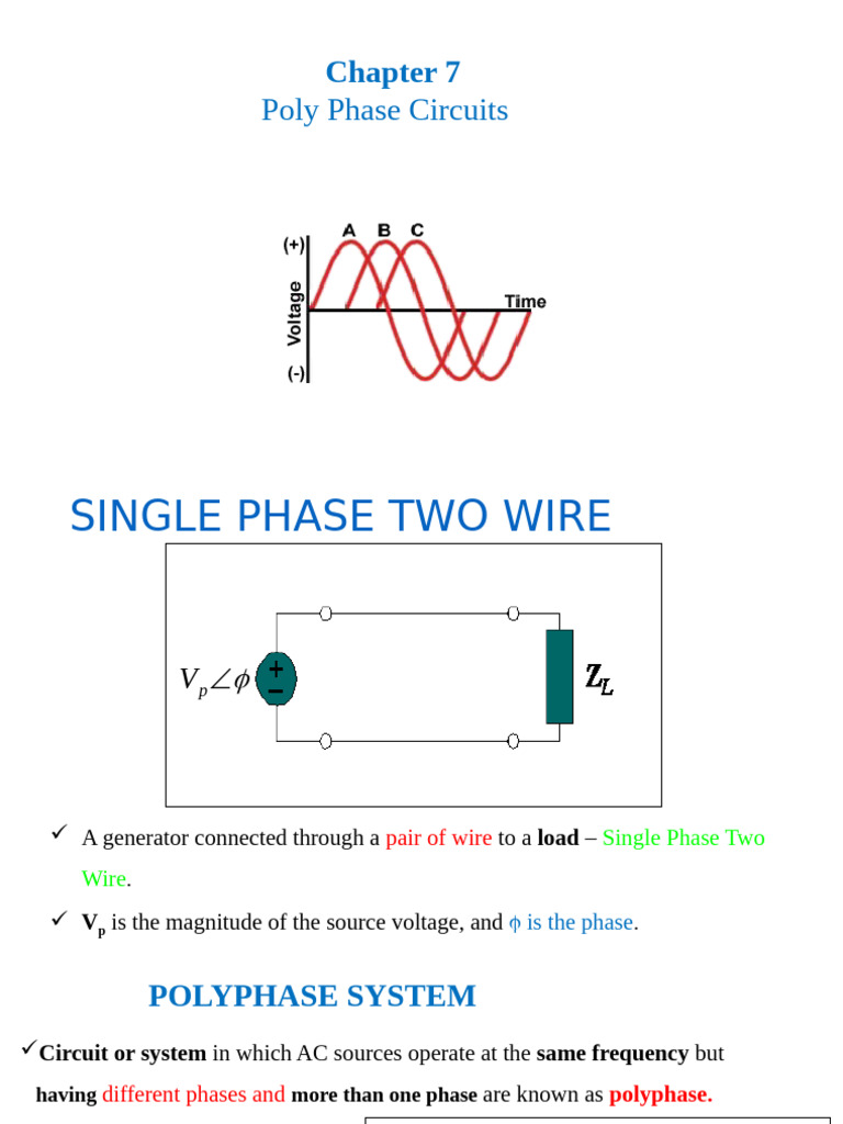 Chapter7 THREE PHASE AC or Poly Phase Circuitsprint | PDF | Alternating ...