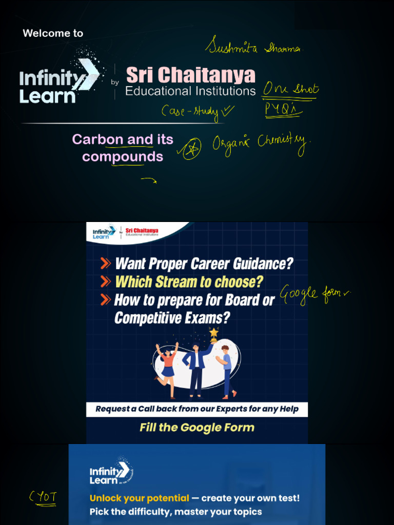 Session PDF Carbon and Its Compounds Part 1 Chemistry Class 10 | PDF ...