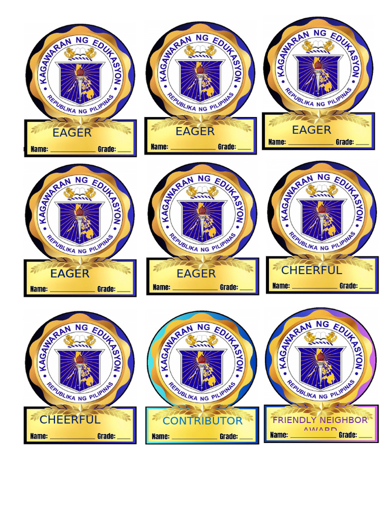 Ribbon Head Award Templates | PDF