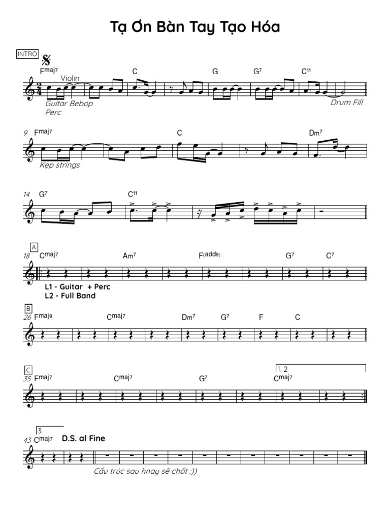 T Ơn Bàn Tay T o Hóa: Guitar Bebop Perc Drum Fill | PDF