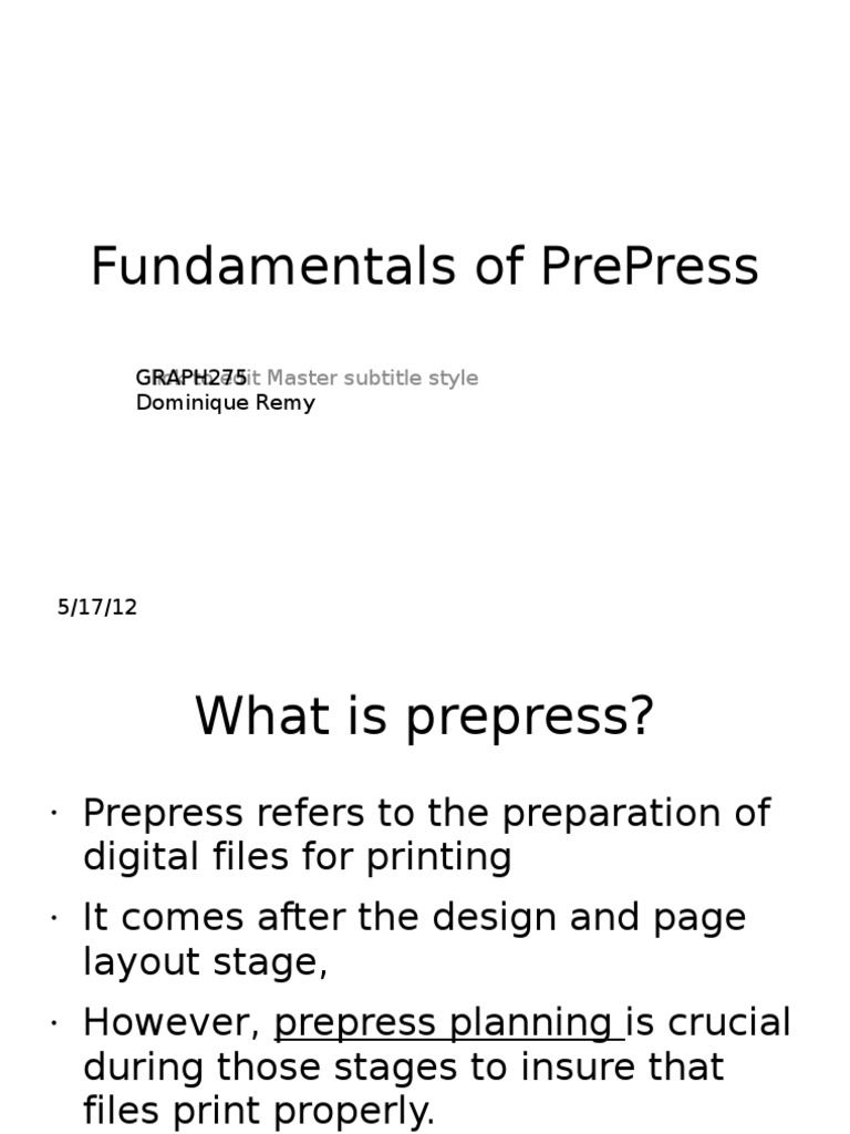 PrePress and Preflight Essentials | PDF | Printer (Computing) | Digital ...