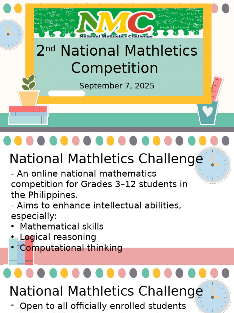 2nd National Mathletics Challenge 2025 | PDF | Mathematics | Internet
