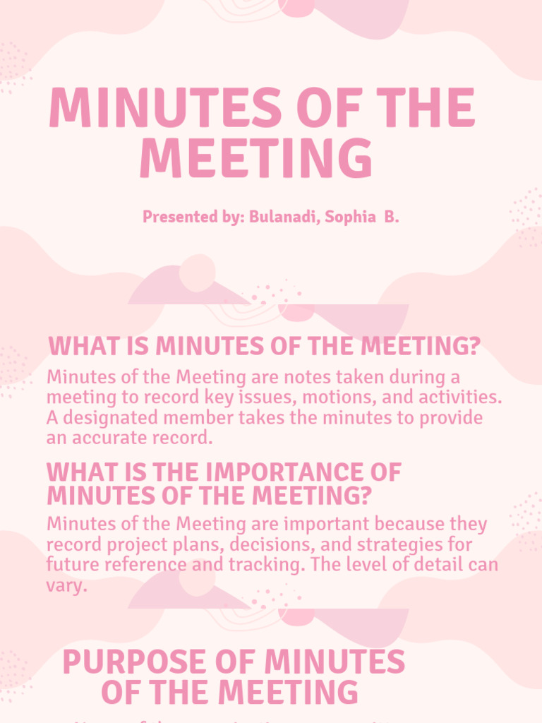 Importance of Meeting Minutes Explained | PDF