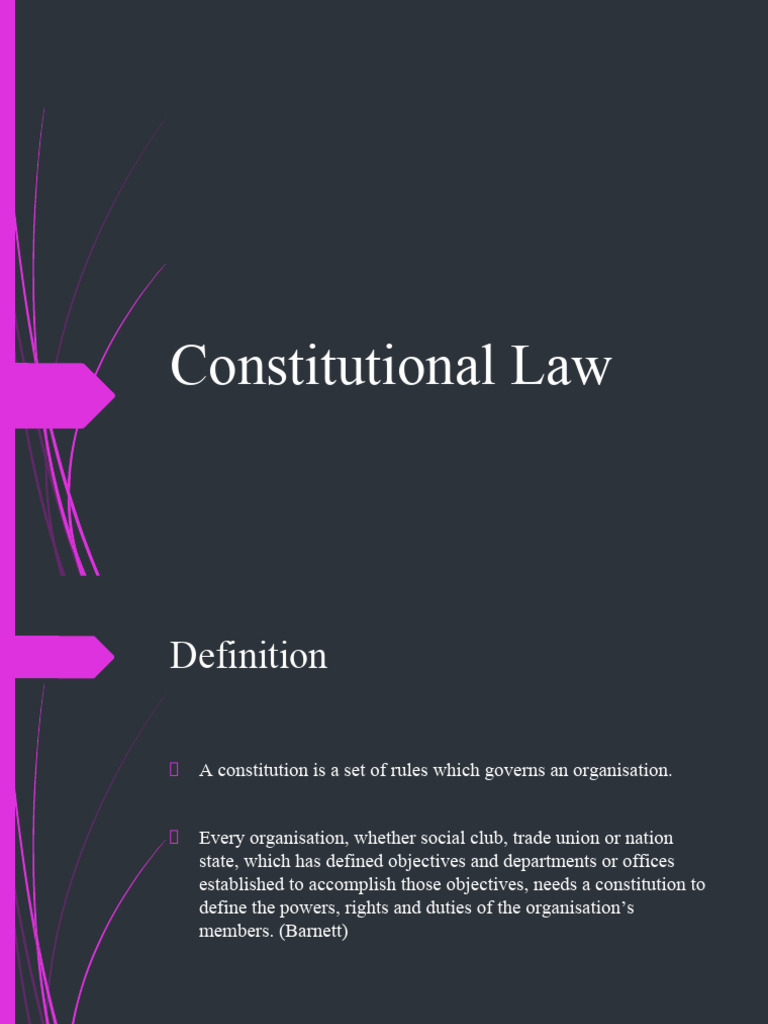Constitutional Law Slides | PDF | Constitutional Amendment | Rule Of Law