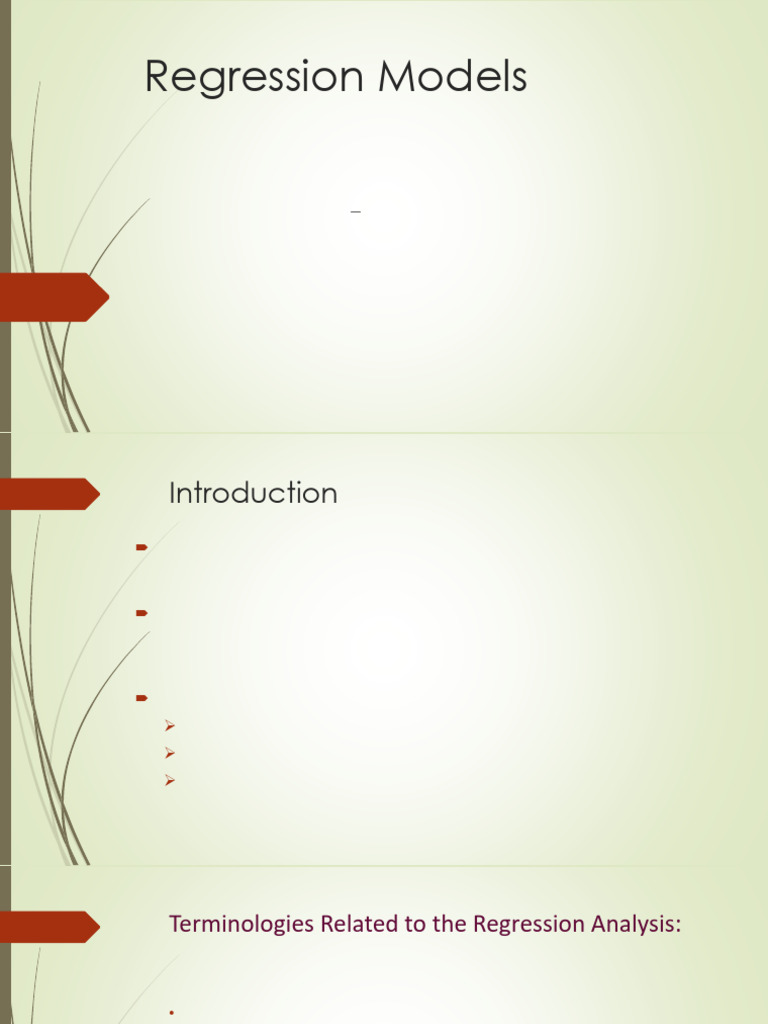 Understanding Regression Models and Types | PDF | Errors And Residuals ...