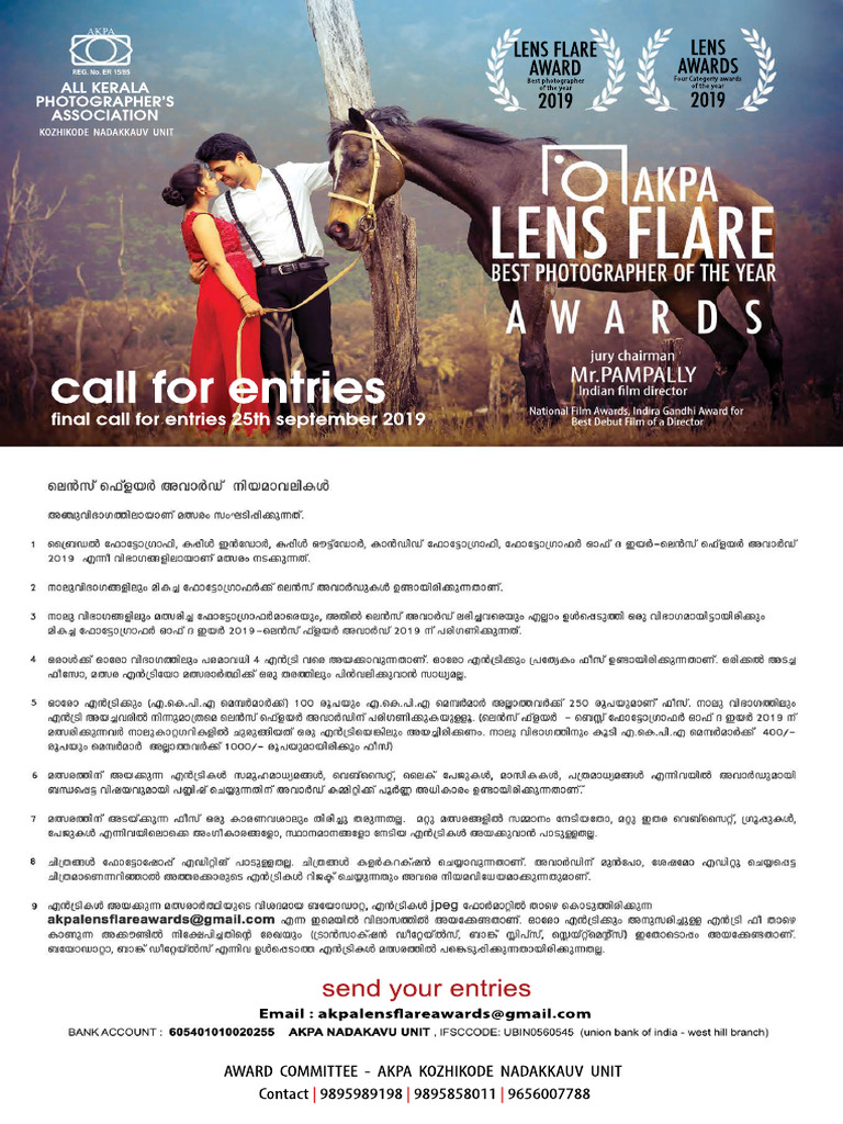 2019 Lens Flare Award Call for Entries | PDF