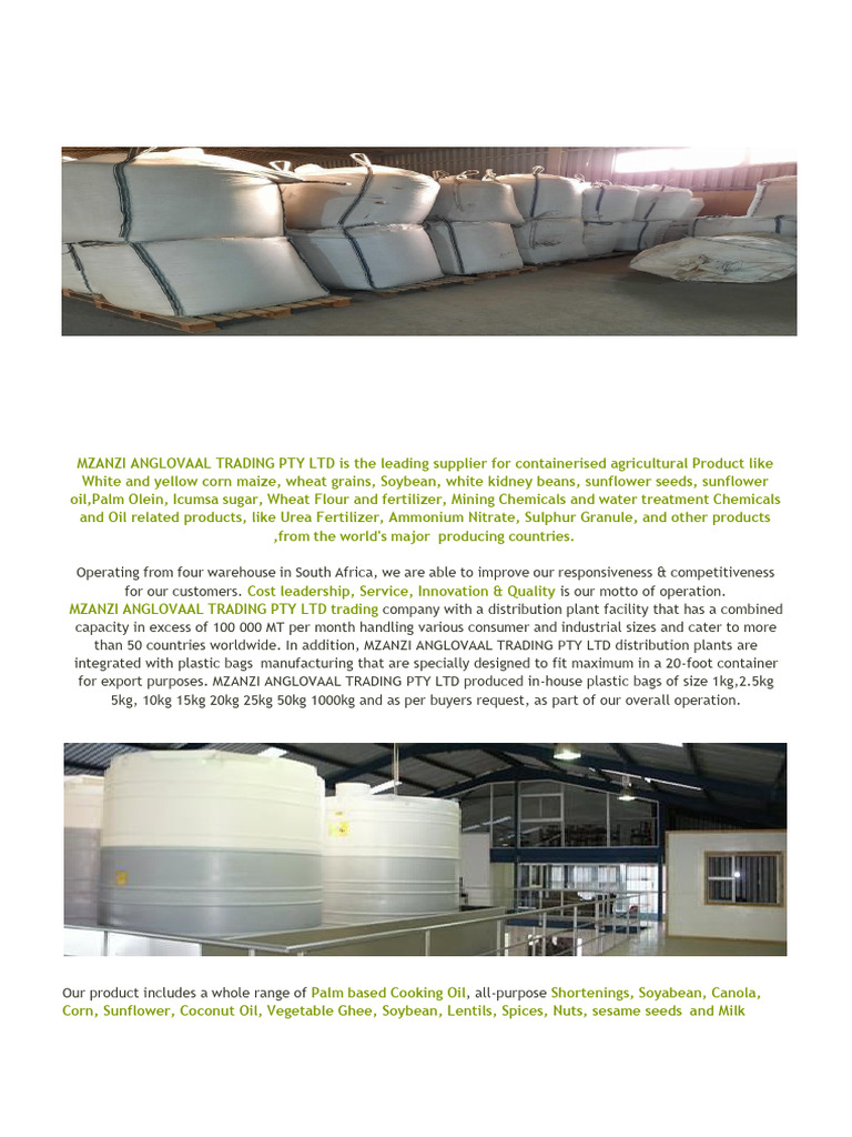 Company Profile Mzanz 17032025 | PDF | Palm Oil | Oil