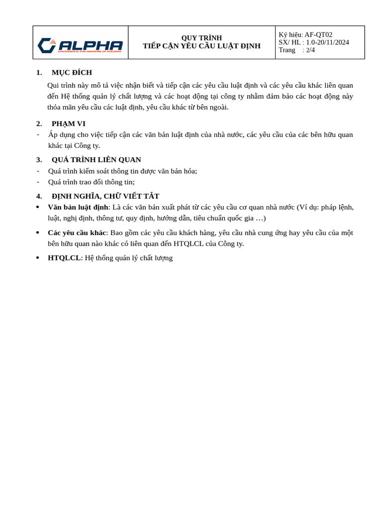 AF-QT02 QT Tieo Can Yeu Cau Luat Dinh | PDF