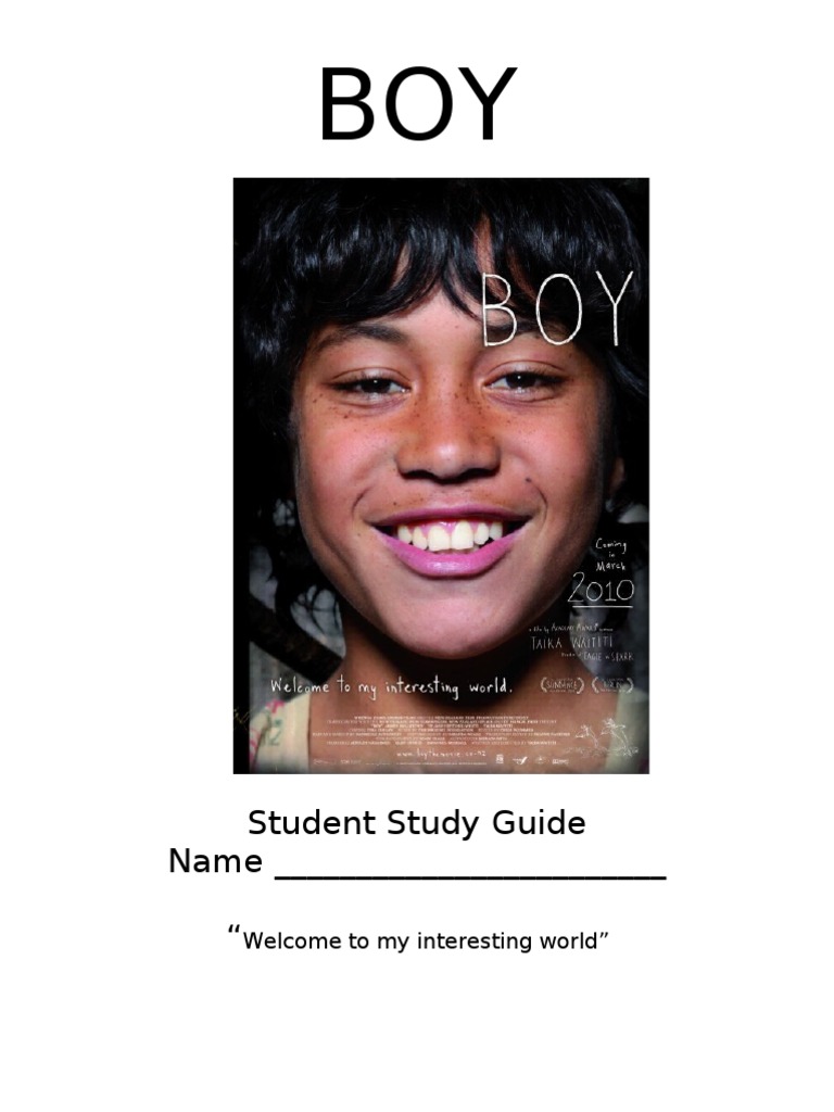 Student Filmmaker Study Guide: BOY | PDF | Hero | Camera