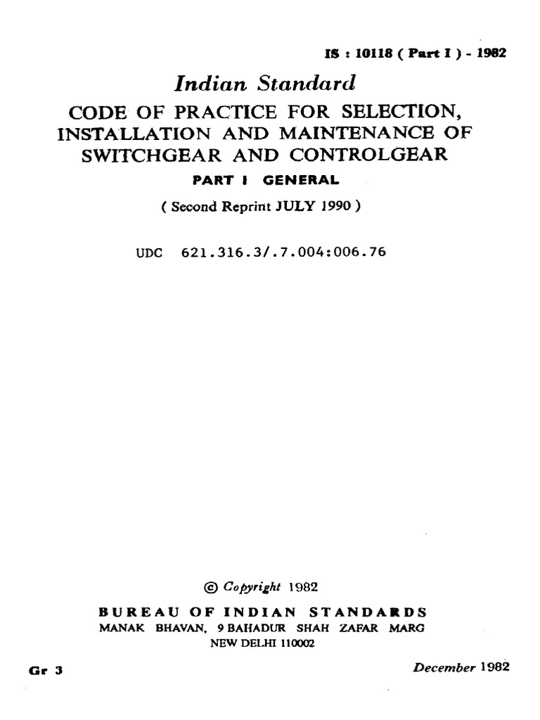 Switchgear & Controlgear Maintenance Guide | PDF | Electricity | Power ...