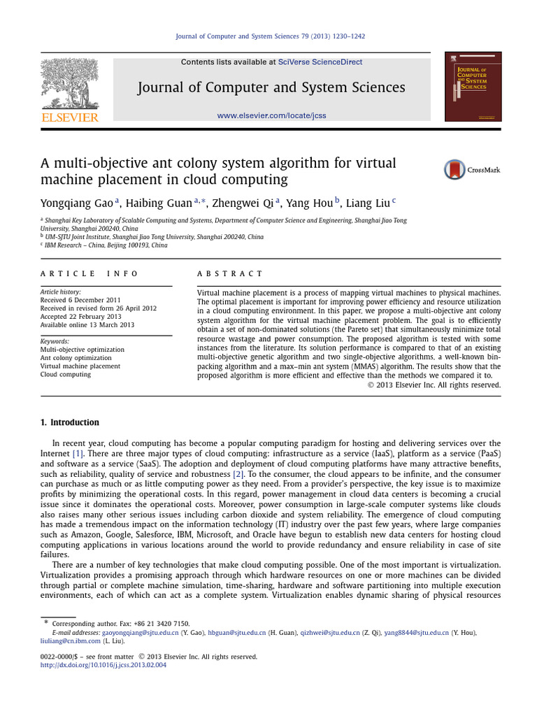 2new - A Multi-Objective Ant Colony System Algorithm | PDF | Cloud Computing | Virtual Machine