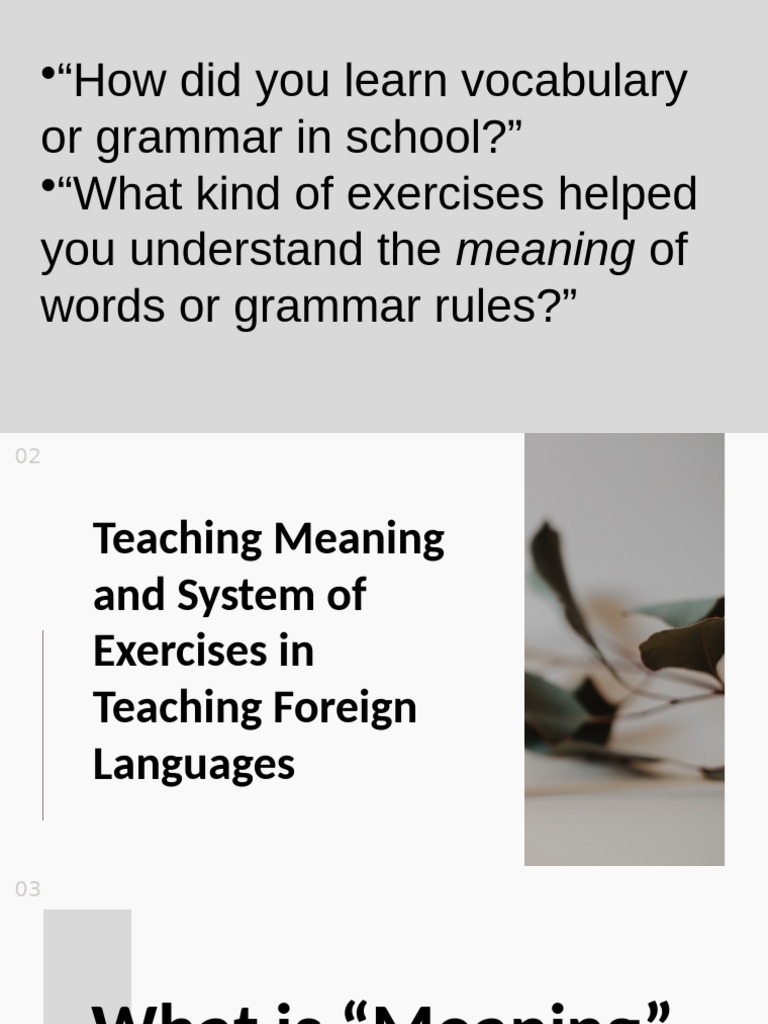 3.teaching Meaning and System of Exercises in Teaching Foreign ...