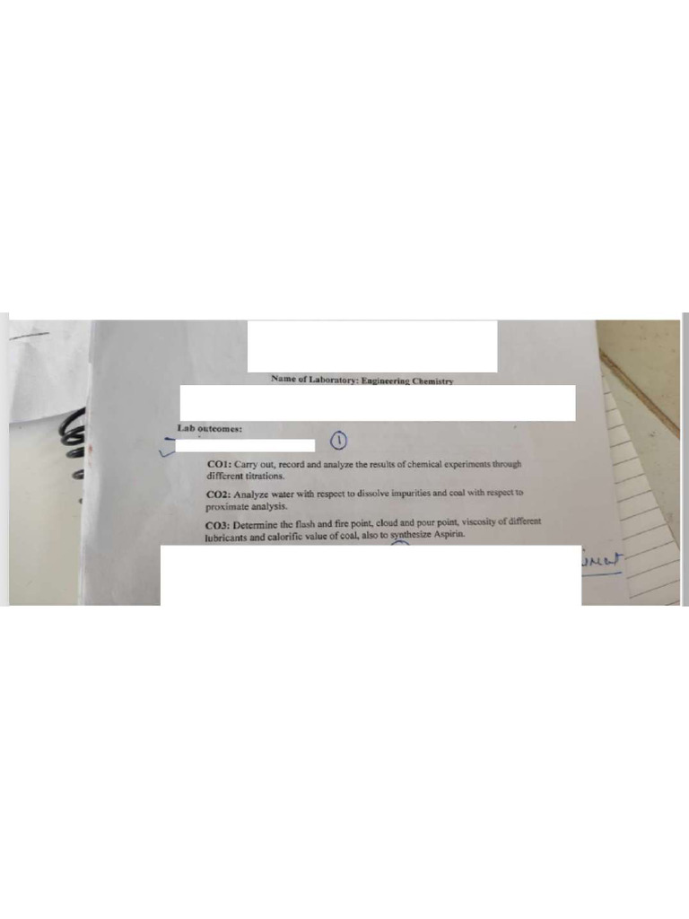 Chem Practical Work | PDF