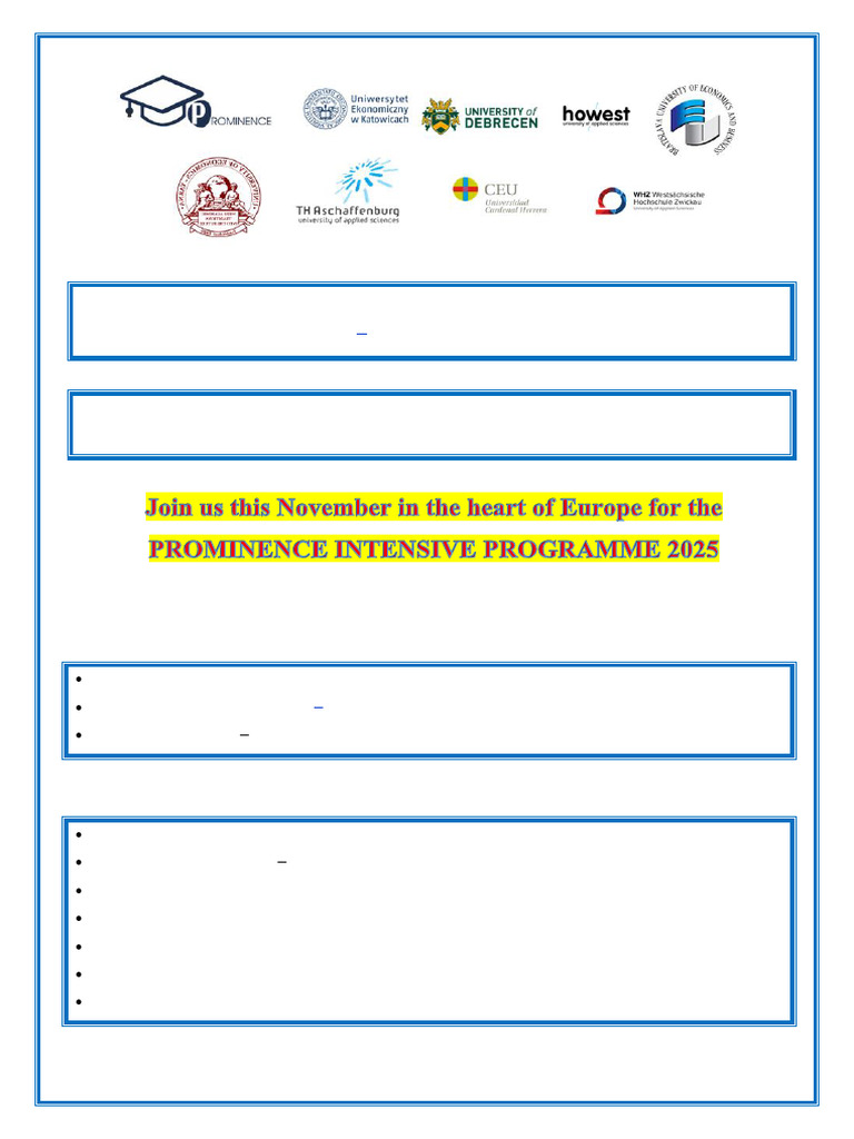 Call For Applications Pip 24 - 28 November 2025 Euba Bratislava ...