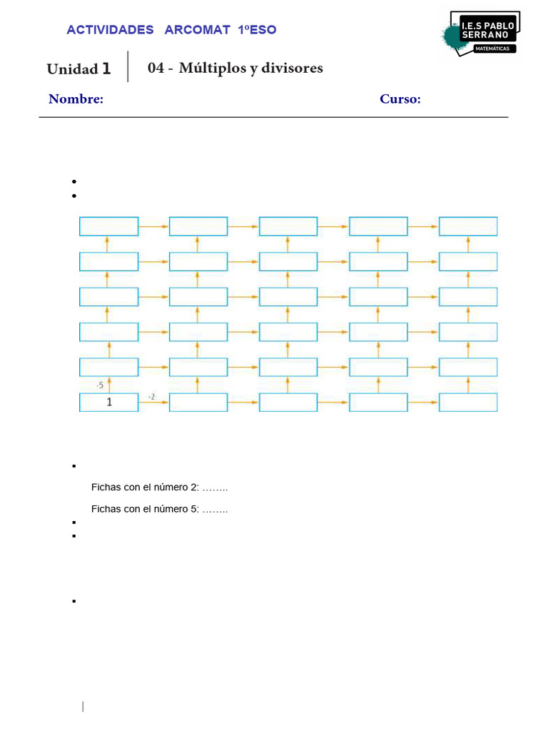 U1-04 - Multiplos y Divisores | PDF | Matemáticas discretas ...