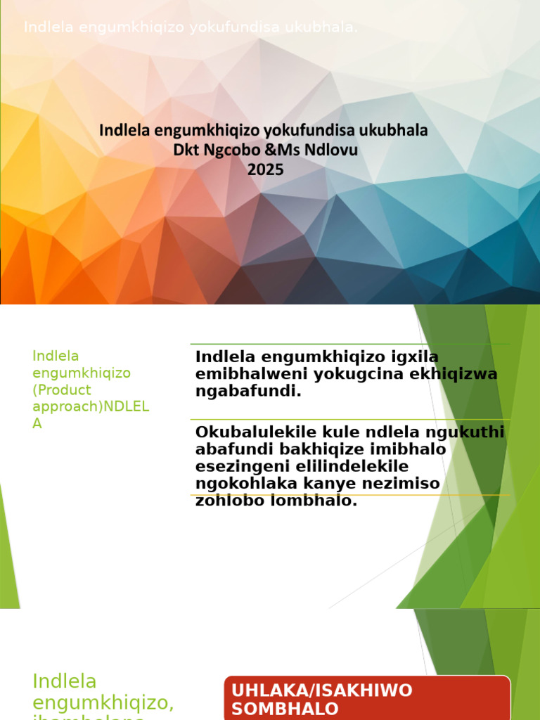 Indlela Engumkhiqizo Yokufundisa Ukubhala | PDF